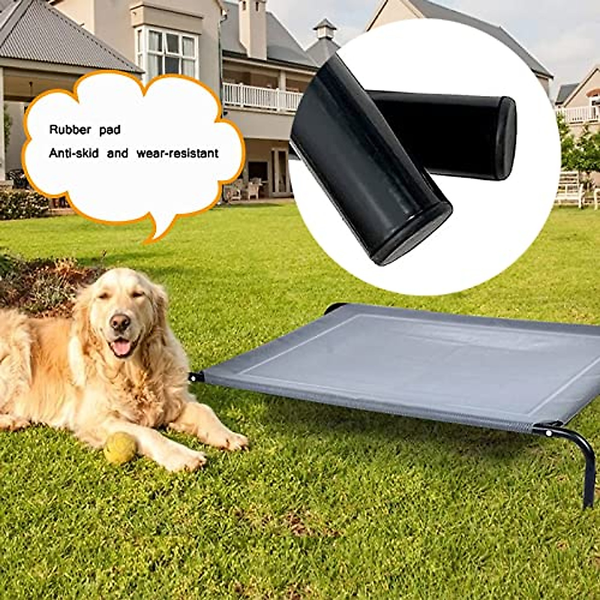 JXCAA Raised Dog Bed Pet Cot,Elevated Dog Bed, No-Slip Feet, Outdoor Raised Dog Cot Bed, 2-Pack with Chew Proof & Breathable & Washable Mesh (Color : XL: 109X72X20CM)