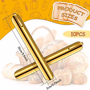 Crumbers for Servers, Table Crumb Sweepers Bread Crumber Cleaner Stainless Steel Table Crumbers for Tablecloth in Restaurants and Homes, Servers, Waiters, Waitresses Tool Accessories(Gold, 10)