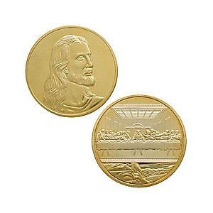 Jesus, Last Supper by Da Vinci Gold Coin Deluxe Challange Coin