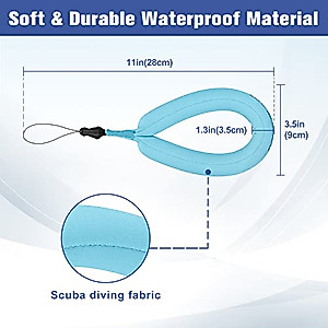 JOTO 2 Pack Floating Wrist Strap for Waterproof Camera Underwater Phone Pouch up to 11 ounce/315g -Blue