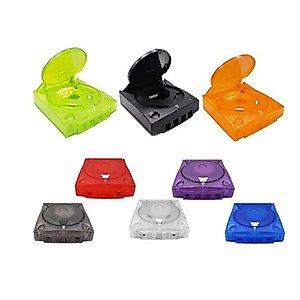 Limentea DC Retro Video Game Console Shell Case Holder Protective Box Plastic Housing Frame for SEGA Dreamcast (Clear Black)