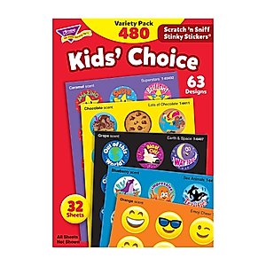 Trend Enterprises: Sweet Scents, Scented Scratch 'N Sniff Stinky Stickers, Fun for Rewards, Incentives, Crafts and as Collectibles, 108 Designs, 30 Sheets Included, for Ages 3 and Up