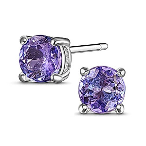 Stauer - Women's Tanzanite Anniversary Studs, (2)5mm Round Tanzanite, 1/2ctw each