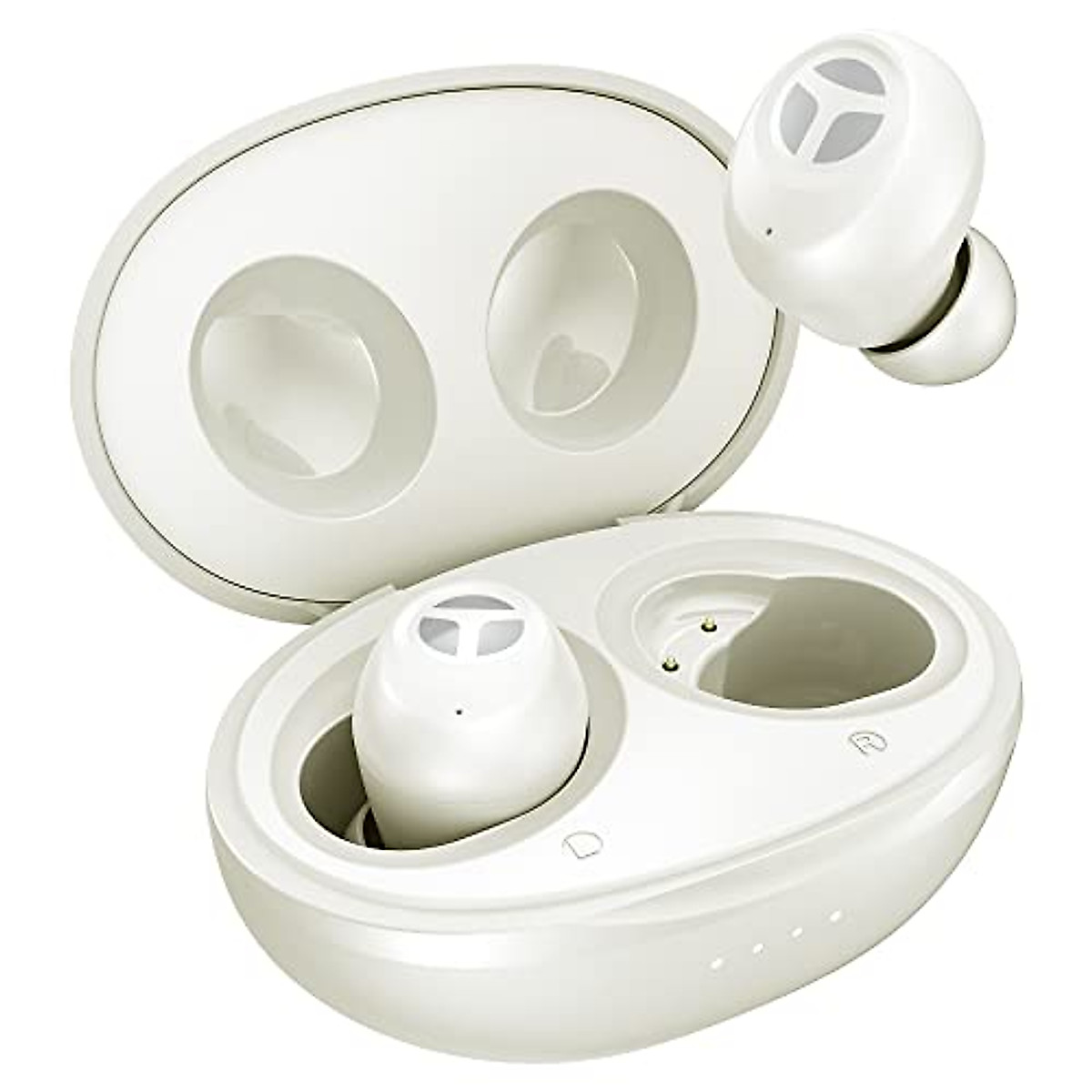 TRANYA T10 Pro Wireless Earbuds Bluetooth 5.3, 12mm Driver with Premium Deep Bass, Wireless Charging, IPX7 Waterproof, Low-Latency Game Mode in Ear Headphones - White