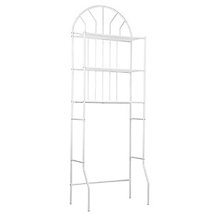 Over The Toilet Storage Cabinet, 3 -Tier Toilet Storage Rack Freestanding Bathroom Shelves Over Toilet Anti-Slip Space Saver Over The Toilet Rack, White