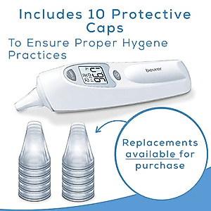 Beurer Digital Ear Thermometer - Measures Body, Room & Object Thermometer for Babies, Toddlers & Adults, FT58