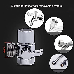 Sink Faucet Diverter Valve, PNXKTXO Sink Valve Diverter Faucet Splitter for G1/2" Shower Hose, Kitchen, Bathroom Replacement Part Adapter M22 X M24
