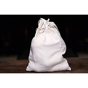 8"x10" Reusable Eco Friendly 100% Cotton Double Drawstring Muslin Bags "Premium Quality" (Natural Color)- Set of 100