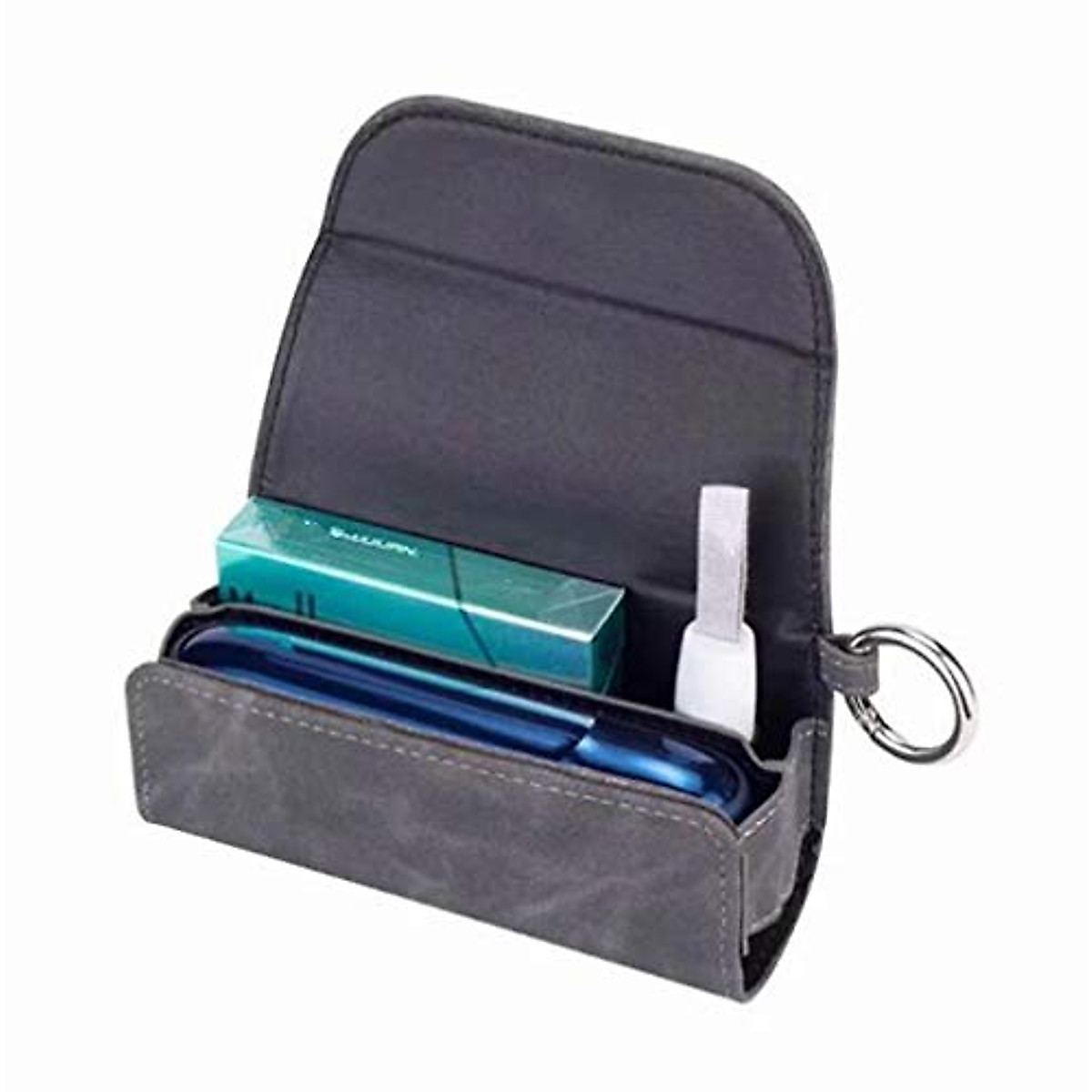 Goodern Compatible for Protective Case Cover Anti-Shock Protective Cover Frosted Leather Carry Case for IQOS 3.0/IQOS 3 Duo (Grey)