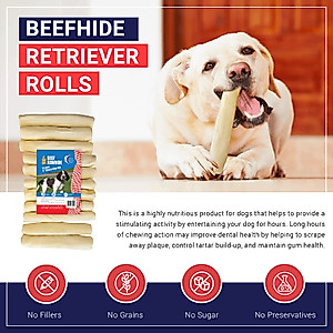 American Made Treat Co - Dog Treats, All Natural Flavor Beef Rawhide Chip Rolls, Puppies to Seniors, Dental Dog Bone Alternative - 5” Rolls -22 Pack