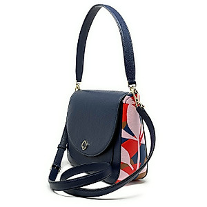 Kate Spade Kailee Tropical Toss Medium Flap Shoulder Leather Bag Nightcap Floral