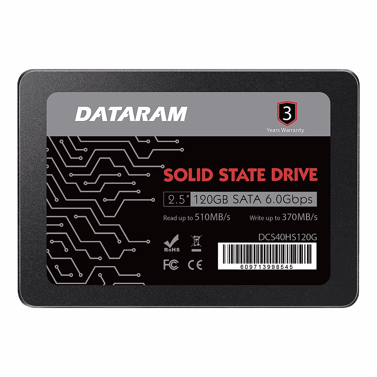 Dataram 120GB 2.5" SSD Drive Solid State Drive Compatible with HP ZBOOK 17 G4