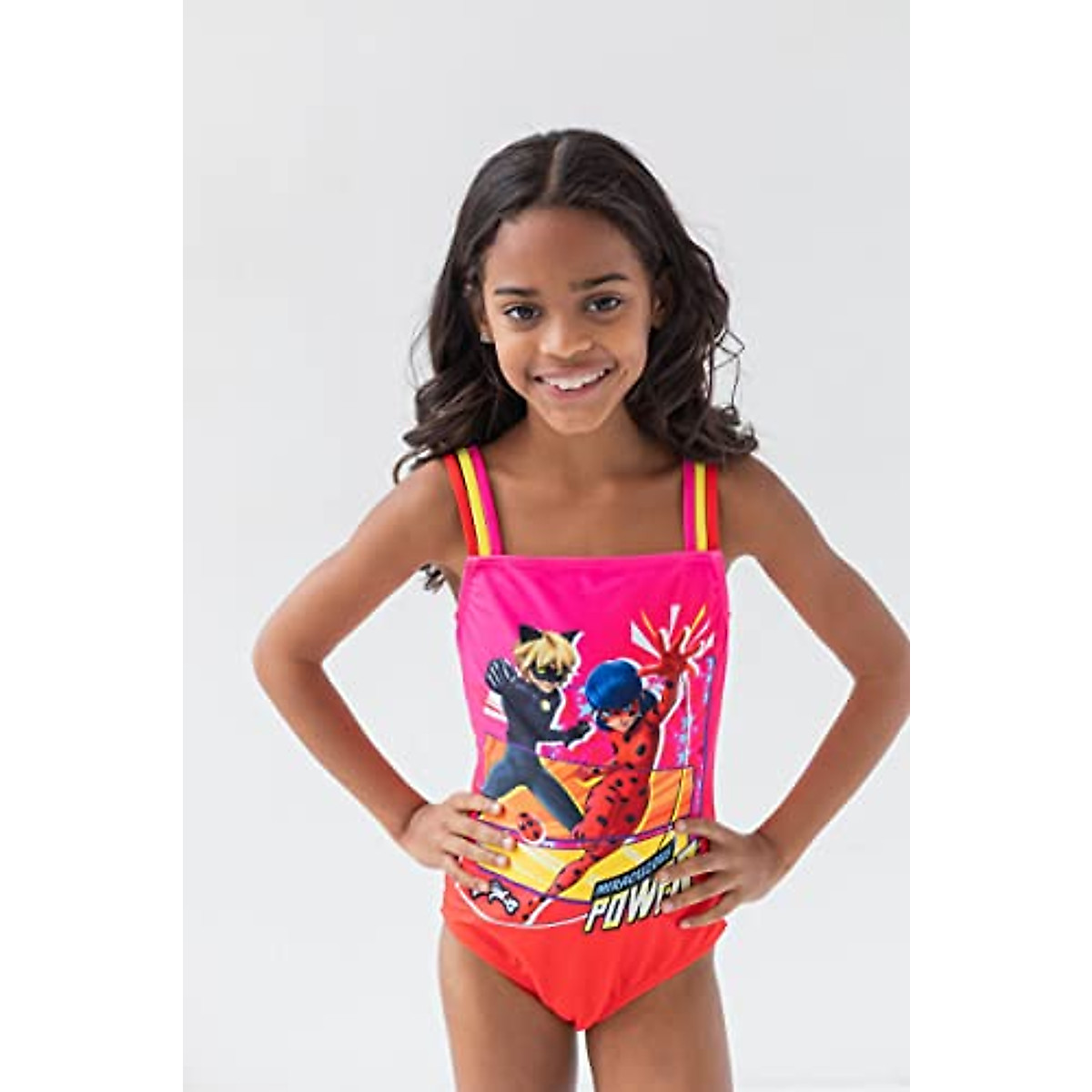 Miraculous Cat Noir Ladybug Big Girls 4 Piece Swimsuit Set 14-16