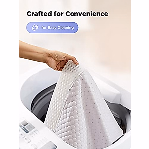 PERLECARE 3 Inch Gel Memory Foam Mattress Topper for Pressure Relief, Premium Soft Mattress Topper for Cooling Sleep, Non-Slip Design with Removable & Washable Cover, CertiPUR-US Certified - King