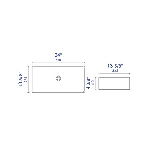 ALFI brand ABC902-W Bathroom Sink, White