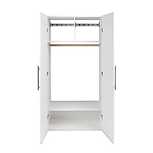Prepac HangUps Wardrobe Storage Cabinet, 20"D x 36"W x 72"H, White