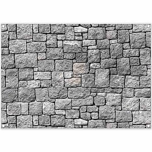 ZTHMOE 7x5ft Polyester Rustic Gray Rock Wall Photography Backdrop Stone Brick Wall Background Vintage Grunge Wall Party Decorations Photo Banner Booth Props with Four Holes Easy to Hang