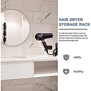 Lurrose Desktop Stand Countertop Hair Dryer Holder Hair Dryer Display Rack Salon Blow Dryer Holder Stand Hair Styling Tool Storage Organizer for Bathroom Desktop Shelf