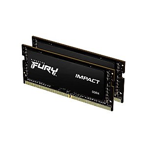 Kingston Fury Impact 32 GB (2 x 16 GB) 2666MHz DDR4 CL15 Laptop Memory Kit of 2 KF426S15IB1K2/32
