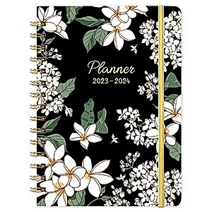 2023-2024 Planner – Jul.2023 - Jun.2024, 2023-2024 Academic Planner Weekly and Monthly, 6.4" x 8.5", Tabs, Back Pocket, Strong Twin - Wire Binding, Hardcover, Thick Paper, Inspirational Quotes, Notes