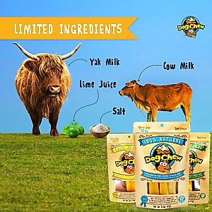 Tibetan Dog Chew Yak Cheese Sticks - Natural Treats for Small Dogs, Longer Lasting, Digestible, Promotes Dental Health, Rawhide, and Grain-Free, Ideal for Aggressive Chewers, 5-Pack