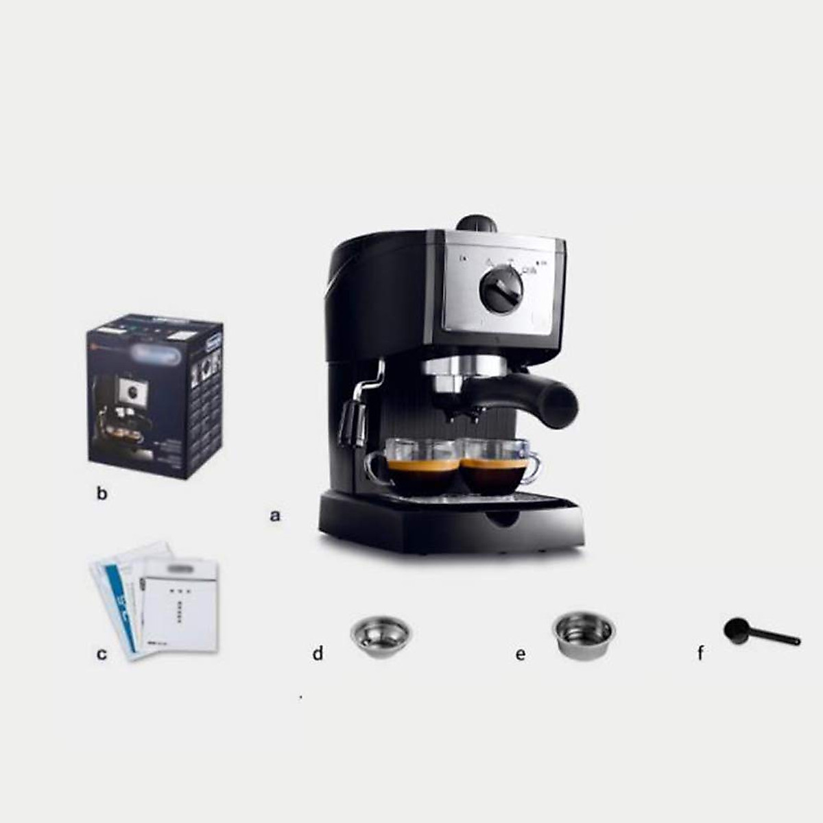 ROLTIN Coffee Machine Espresso Coffee Machine Maker 15 Bar, Capuccino, Frothing Milk Foam, 1100W, Capacity 1L Removable Drip Tray Steam Nozzle Compatible with Preparing Drinks