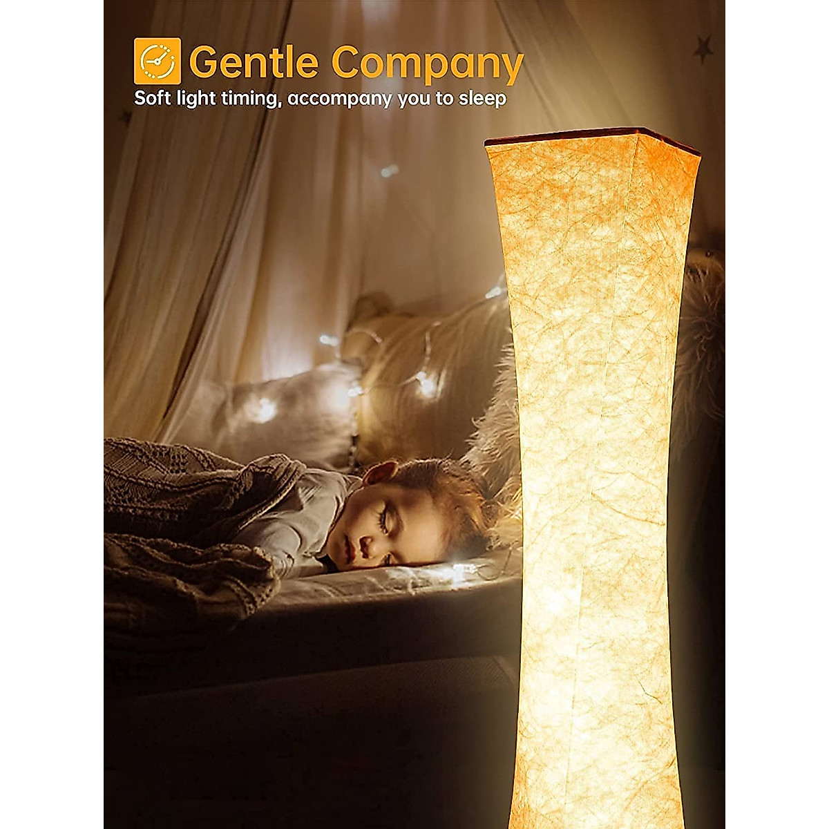 UVII RGB Floor Lamp with Remote, 62" Color Changing LED Lamp Remote Control, Dimmable Standing Lamp for Living Room, Bedroom, Gaming Room, Modern Soft Light