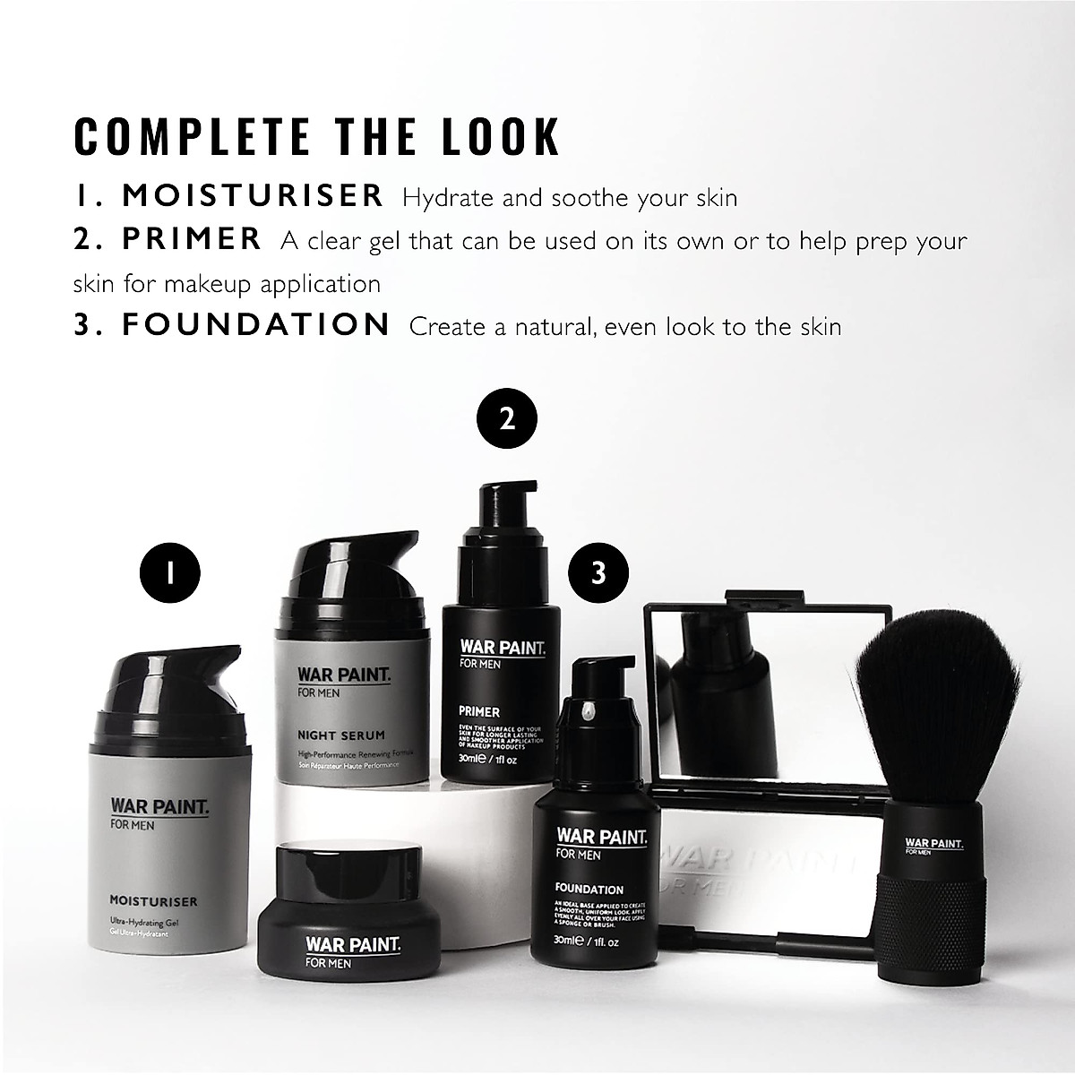 War Paint For Men Lightweight Liquid Concealer Pen - Covers Dark Circles & Blemishes - Vegan Friendly & Cruelty-Free - Natural Looking Makeup For Men - Fair Shade - 3ml