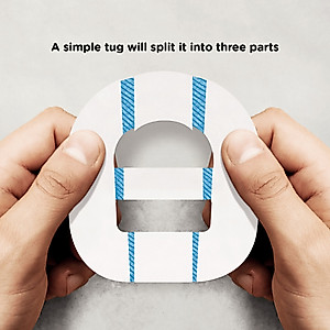 SIMPATCH – Omnipod Adhesive Patch with Strap (25-Pack) – Waterproof Adhesive, CGM Tape (Blue)