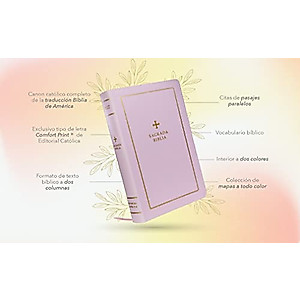 Biblia Católica, Regalos y Ceremonias, color Rosa, Cuero Reciclado (Biblia De America) (Spanish Edition)