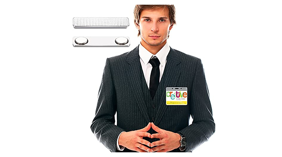 100 Magnetic Name Tag Sets - Secure & Stylish Badge Fasteners