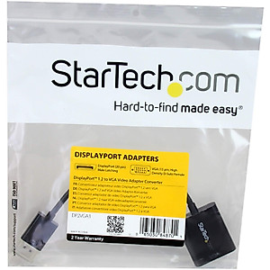 StarTech.com DisplayPort to VGA Adapter - Active DP to VGA Converter - 1080p Video - DP/DP++ Source to VGA Monitor Cable Adapter - DP to VGA Adapter Dongle Digital to Analog - DP 1.2 to VGA (DP2VGA3)