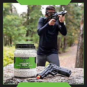 Aim Green Biodegradable Airsoft BBS, Premium-Grade 6mm Airsoft BBS, 0.25 Grams, 10,000 Count