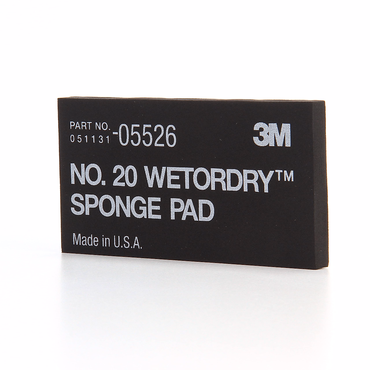 3M Wetordry Sponge Pad 20, 05526, 5 1/2 x 2-3/4 in x 3/8 in , Black