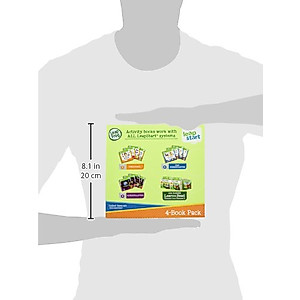 LeapFrog LeapStart Preschool 4-in-1 Activity Book Bundle with ABC, Shapes & Colors, Math, Animals