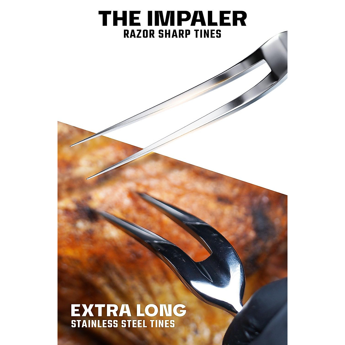 DALSTRONG Meat Fork - 7.7 inch - Valhalla Series - 9CR18MOV High Carbon Steel BBQ - Professional Barbecue Carving Fork Gift - Celestial Resin & Wood Handle - Kitchen Utensils - Two Pronged Fork