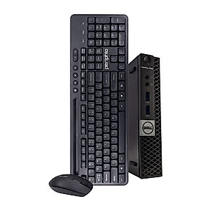 Dell Optiplex 7040 Micro Desktop Computer PC, Intel Quad Core i5, 16GB RAM, 1 TB SSD, Windows 10 Pro, Periphio Wireless Keyboard & Mouse (Renewed)
