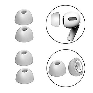 2 Pairs Eartips Compatible with Airpods Pro Earphone Tips Replacement Ear Plugs Eargels Silicone Buds Memory Foam Earphone Tips for Airpods Pro 3rd Gen (Gray, Small)