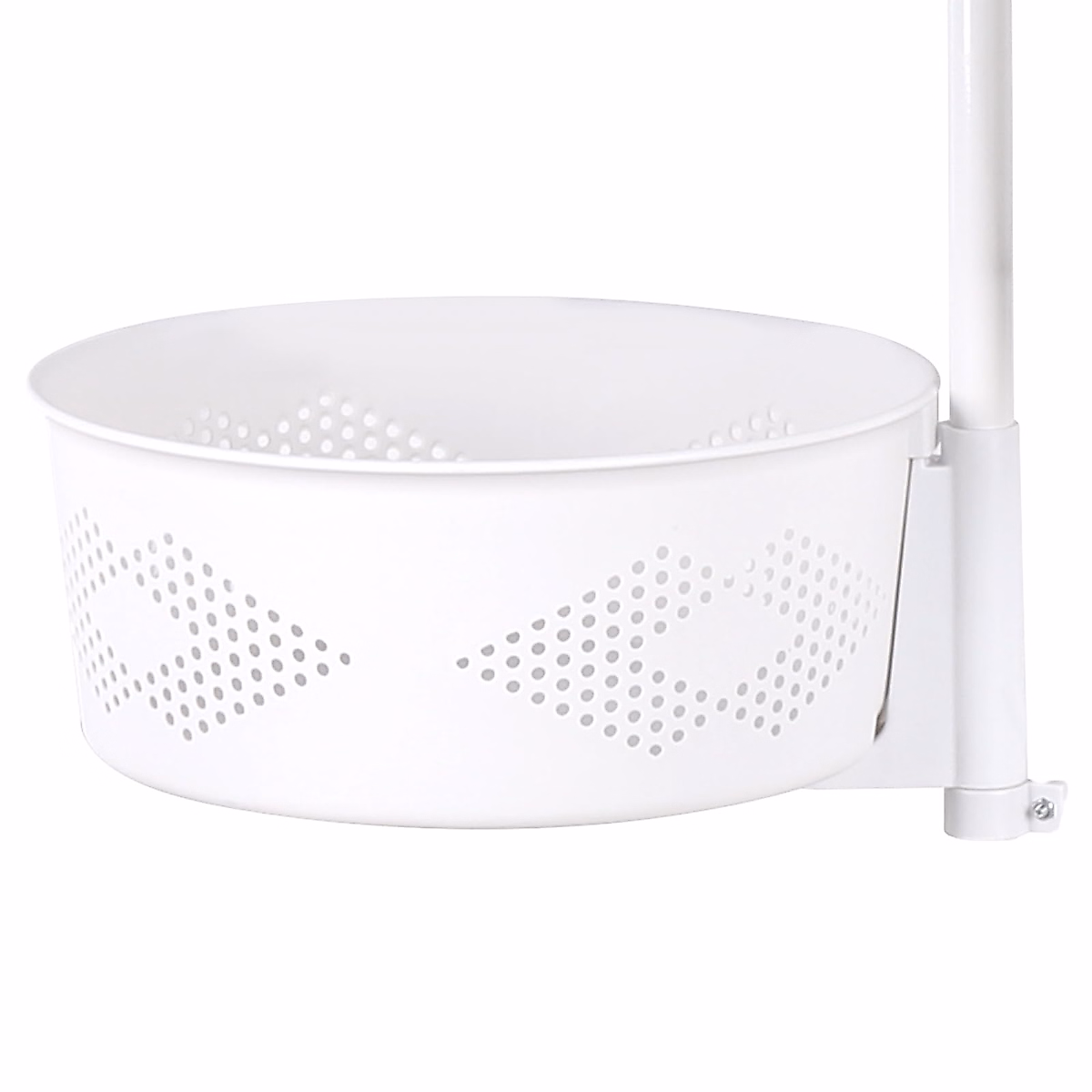 SAHUANIYE Rotating Storage Rack, 5-Tier Rotating Fruit Basket Racks For Kitchen, Movable Vegetable Storage Shelf Cart With Wheels, Floor Standing 360° Rotation Organizer For Potato & Onion, White