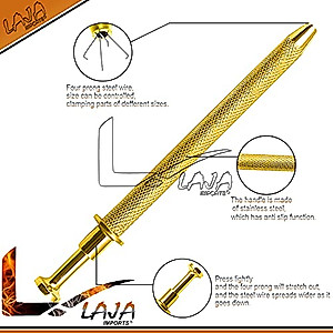 LAJA Imports 4.5" Pick-Up Tool with 4 Prongs - Gold