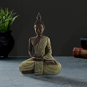 Buddha Statues, Resin Zen Buddha Figurines Indoor, Meditating Buddha Statue Decor, Home Decorations, Spiritual Living Room Decor Collectibles, Office Ornament Gift