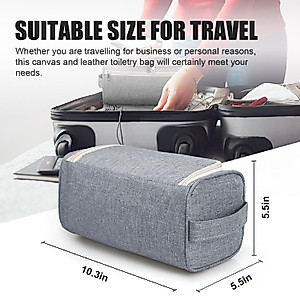 Pantheon Travel Toiletry Bag for Men and Women, Travel bag for Toiletries, Valentines Day Gifts for Men, Travel Bathroom Bag, Mens Travel Bag Hanging Toiletry Organizer Toiletry Kit (Gray)