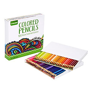 Crayola Adult Colored Pencils (100ct), Coloring Pencils, Easter Basket Gifts, Great for Adult Coloring Books