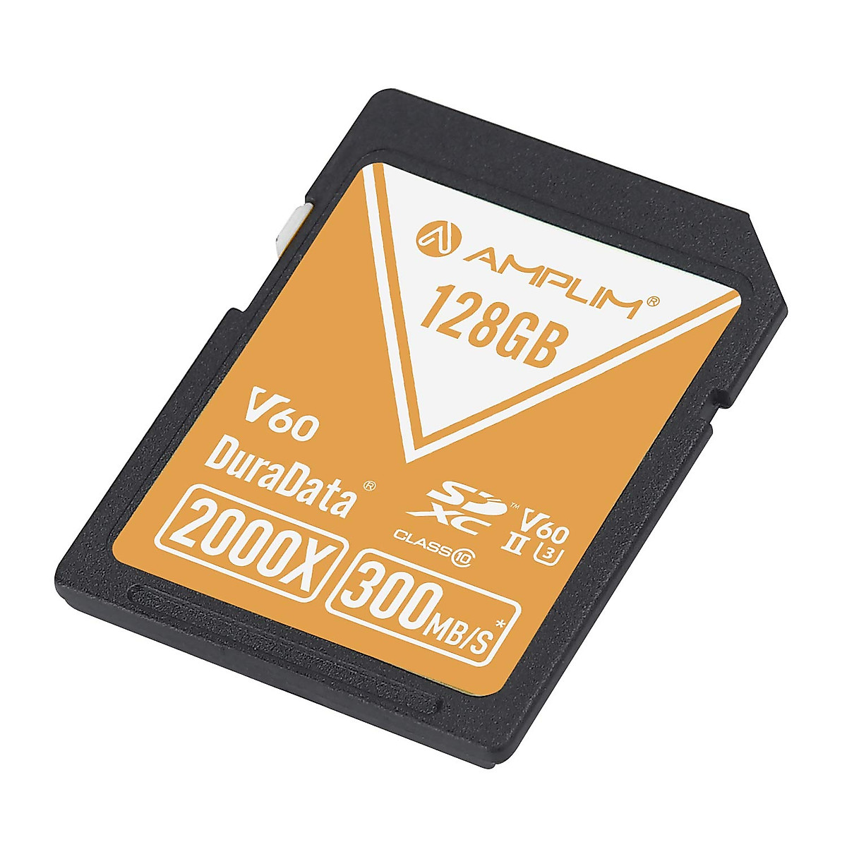 Amplim 128GB V60 UHS-II SD SDXC Card, 300MB/S 2000X Lightning Speed Performance, Extreme Read, U3 Secure Digital Memory Storage for Professional Photographer and Videographer