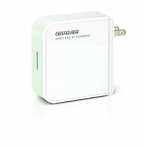 CrystalView Portable Wireless Instant Router, Repeater and Range Extender for Computers, Tablets, Smart Phones, Ebook Reader and Gaming Devices