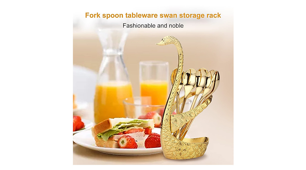 Swan Stainless Steel Spoon Rest | Elegant Tableware Holder