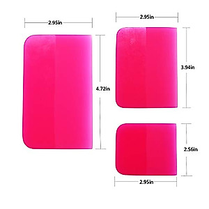 3 in 1 TPU Squeegee Material,Anti-Scratch Rubber Squeegee for car,PPF Squeegee,Different Sizes Squeegee are Suitable for Vinyl Wrap and Window Tint Tool for Cars