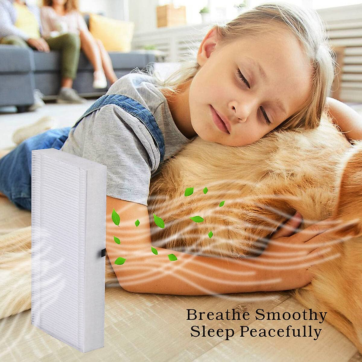 4 Pack Filter Replacement Compatible with Febreze FRF102B and Honeywell Air Purifier Filters U HRF201B, Fits Honeywell Tabletop & Tower Air Purifier HHT270W & HHT290 Series