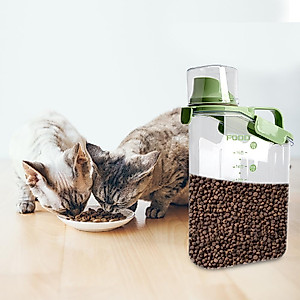 Saim Cereal Storage Containers, 2.8L Rice Dispenser with Measuring Cup, Dry Food Container Airtight Rice Holder for Flour, Sugar, Grain, Rice & Baking Supply(Green)