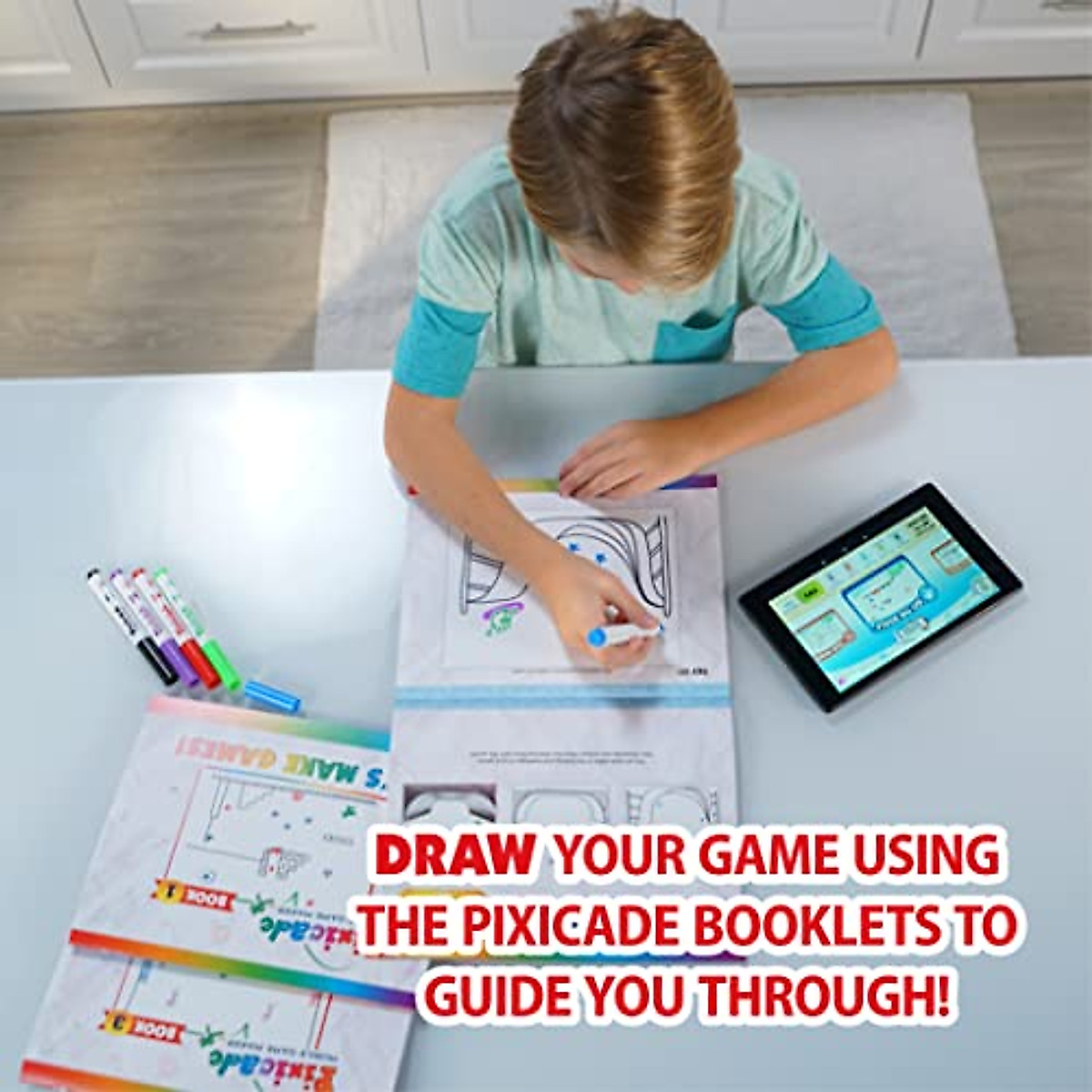 Pixicade Video Game Maker | STEM Kit to Create & Play Your Own Video Games | Educational Toy for Girls and Boys Ages 6+ | Creative & Learning Fun | Draw Your Own Video Game & Bring it to Life